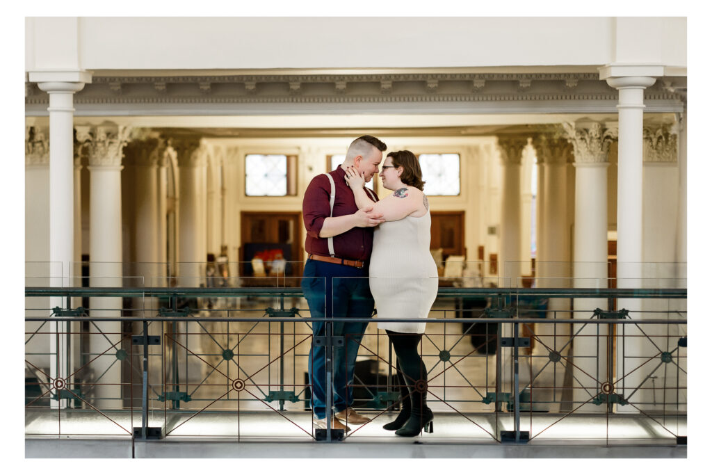 Jean + Liz | Sweet Carnegie Stout Library Engagement Session ...